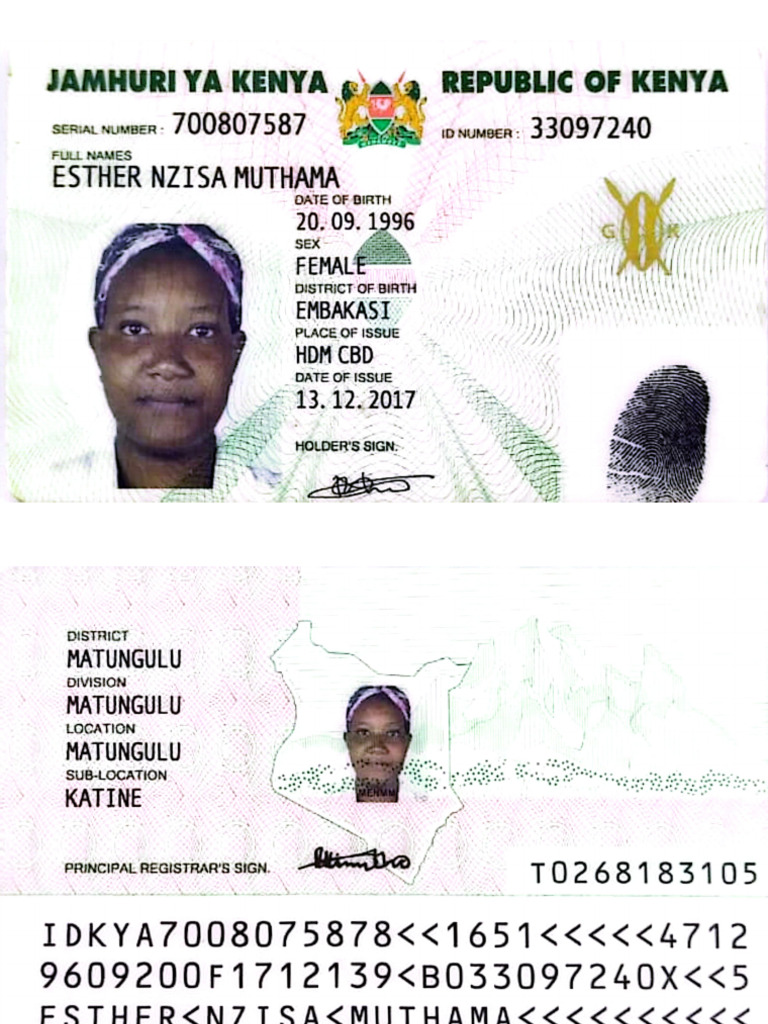 Esther Nzisa Id | PDF