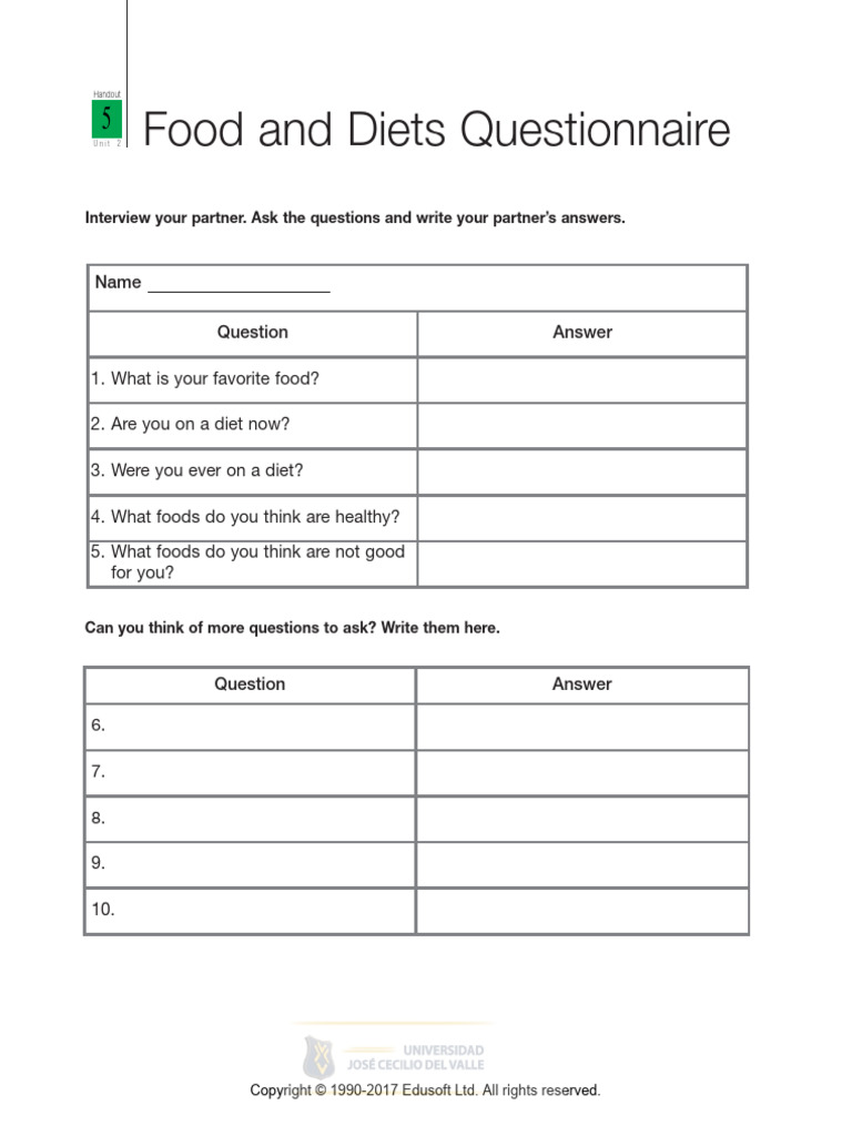 03-Basic-II-Handout-5-Unit-2-Healthy-Eating-Food-and-Diets ...