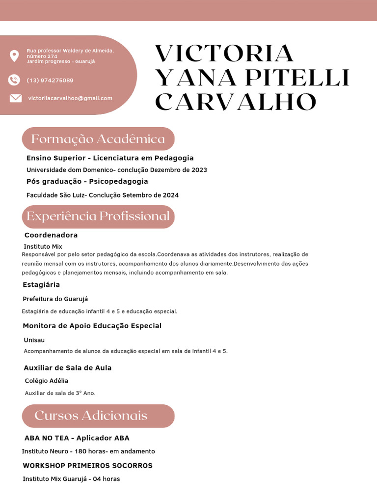 Currículo atualizado | PDF