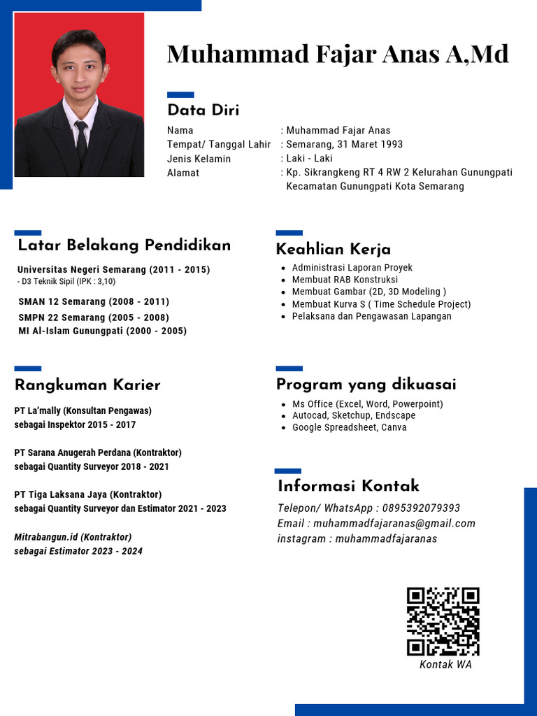 Daftar Riwayat Hidup (CV) PDF | PDF