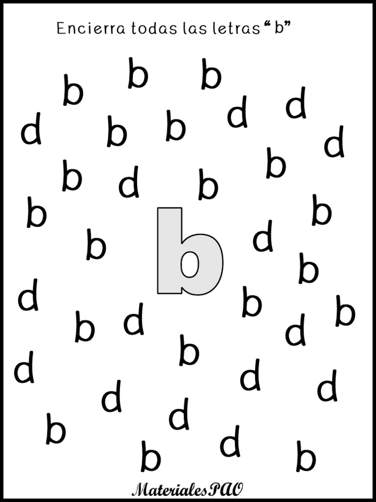 Actividades Letras B y D - Blanco y Negro-1 | PDF