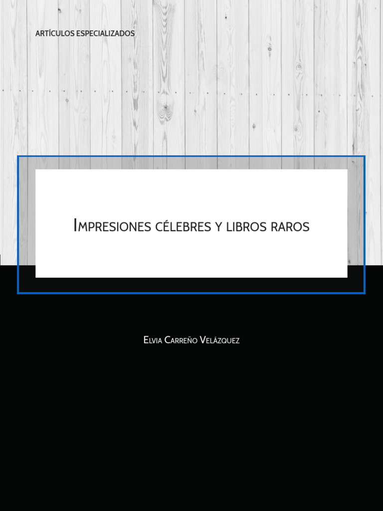 Impresiones Celebres Libros Raros | PDF
