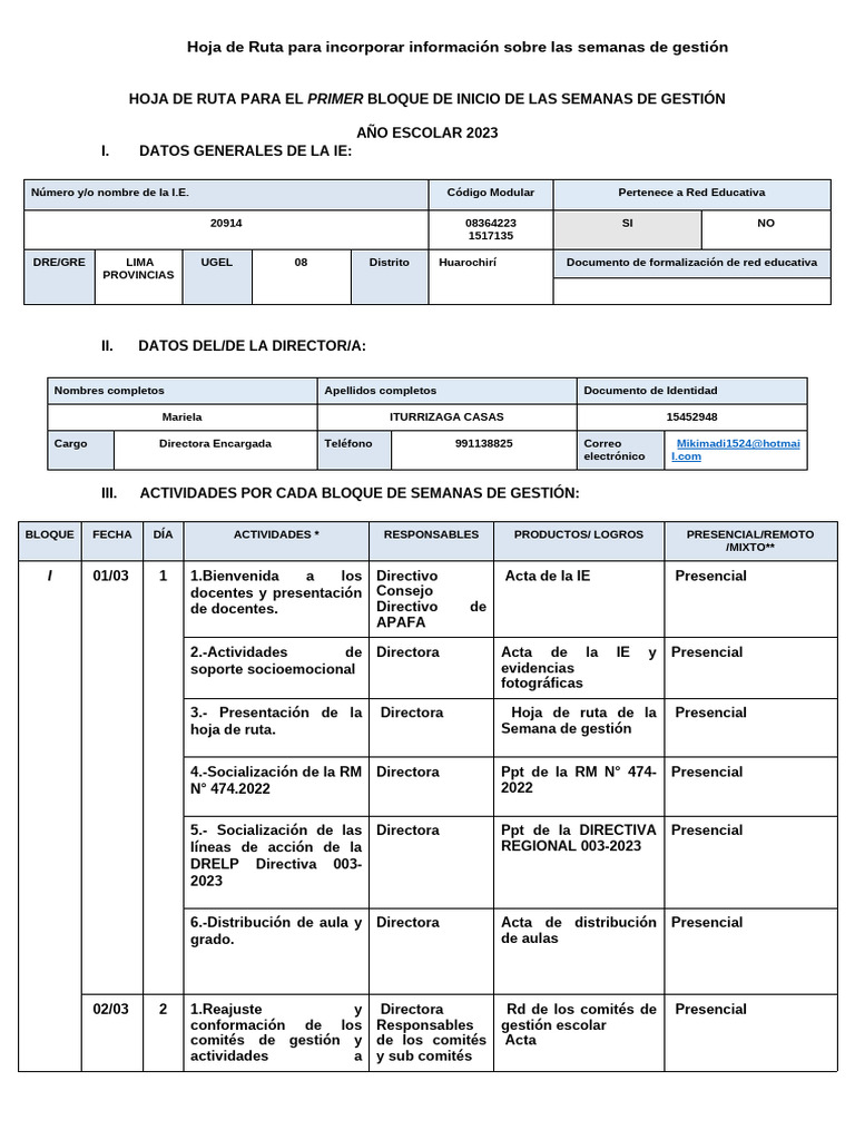 Hoja de Ruta de Ie 20914 | PDF