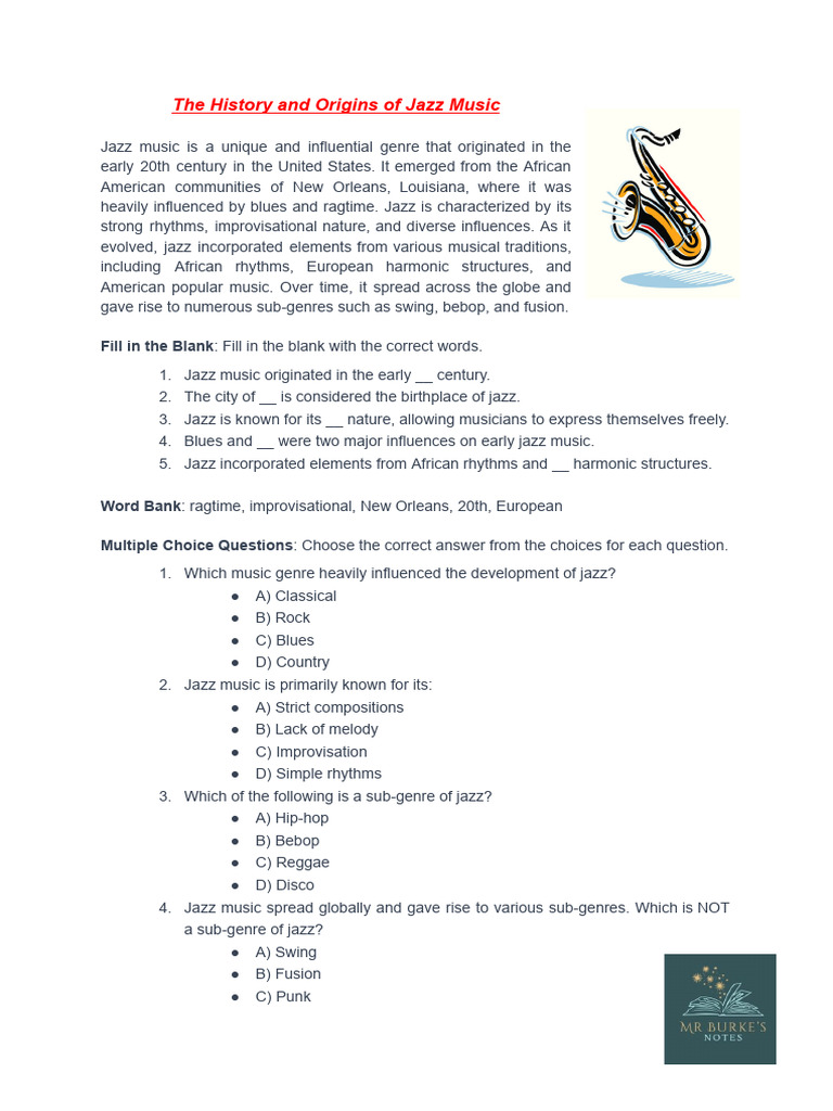 The History and Origins of Jazz Music | PDF | Jazz | Blues