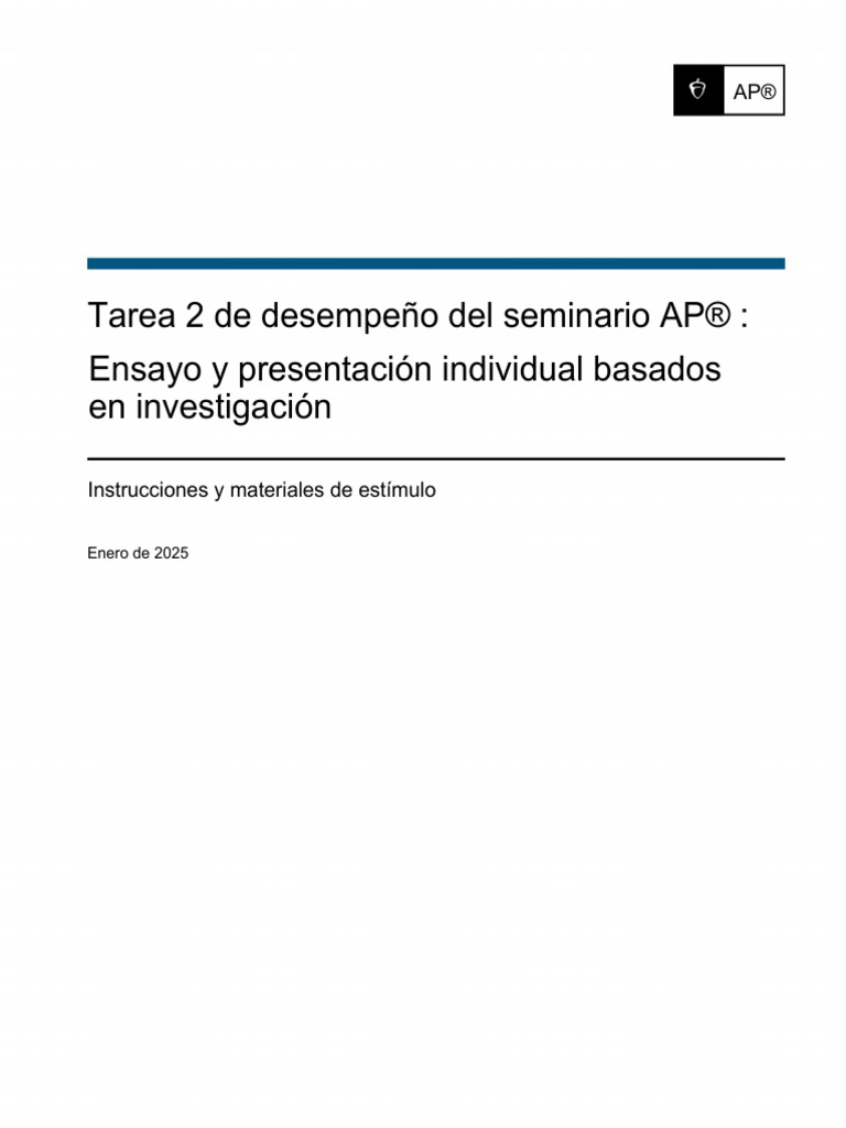 AP Seminar PT2 Stimulus Materials 2025 en Espanol by Google Translate ...