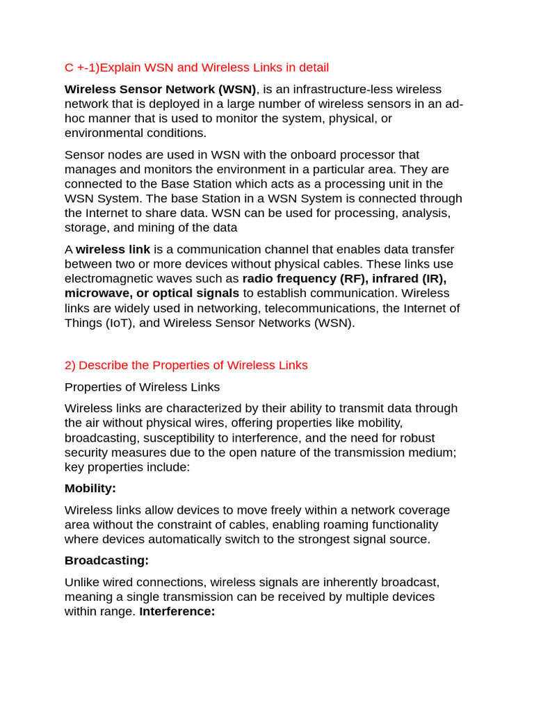 Iot Ut1 QB | PDF | Computer Network | Network Topology