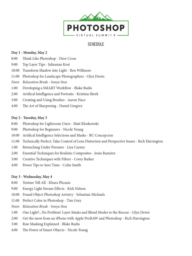 The Photoshop Virtual Summit 4 | PDF | Adobe Photoshop | Imaging
