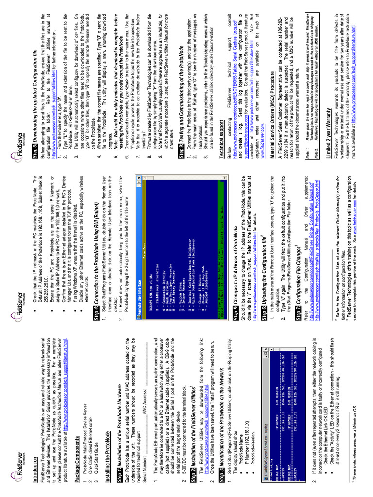ProtoNode Start Up Guide (T17013) | PDF | Ip Address | Computer ...