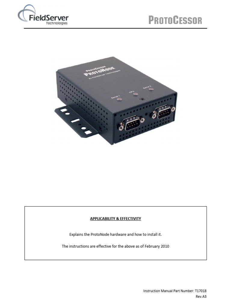 ProtoNode_Instruction_Manual_(T17018) | PDF | Ip Address | Computer Network