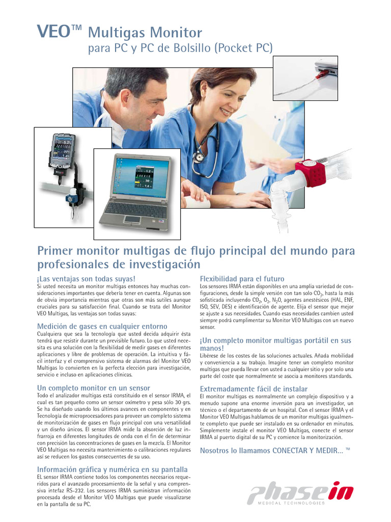 Analizador de Gases Anestesicos-Phasein - Veo Multigas Monitor or - Cat ...