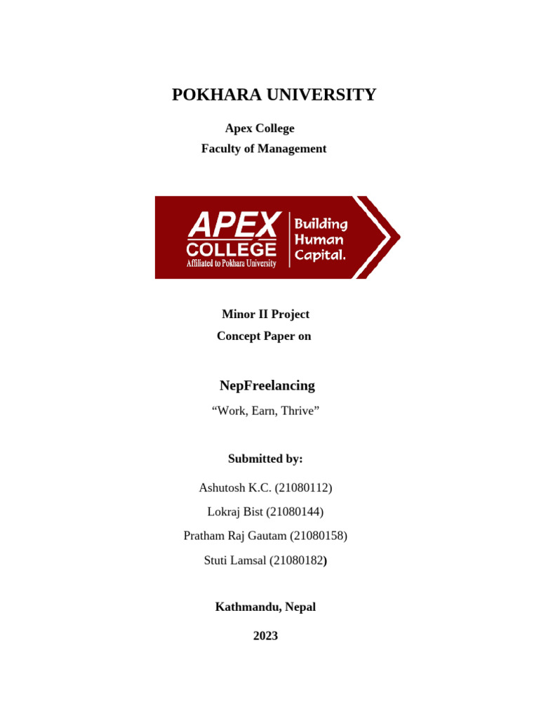 Concept Paper For Freelancing Project | PDF | Freelancer | Usability