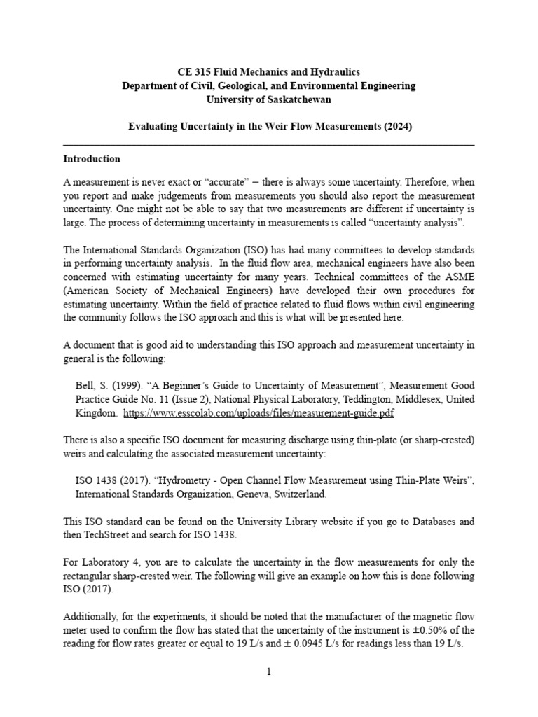 Uncertainty Calculations (2024) | PDF | Standard Deviation | Metrology