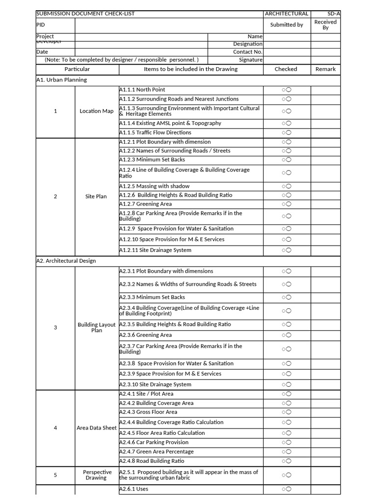 Architectural Submission Checklist Guide | PDF | Stairs | Beam (Structure)
