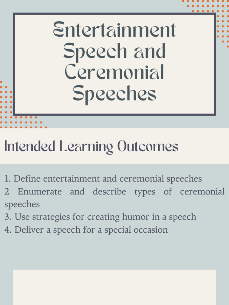 Speech and The Ceremonial Speeches - 20240219 - 190043 - 0000 | PDF ...