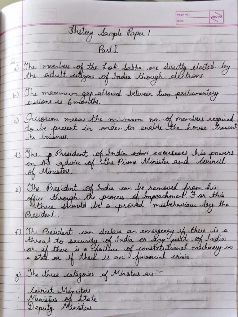 History Sample Paper 1 | PDF