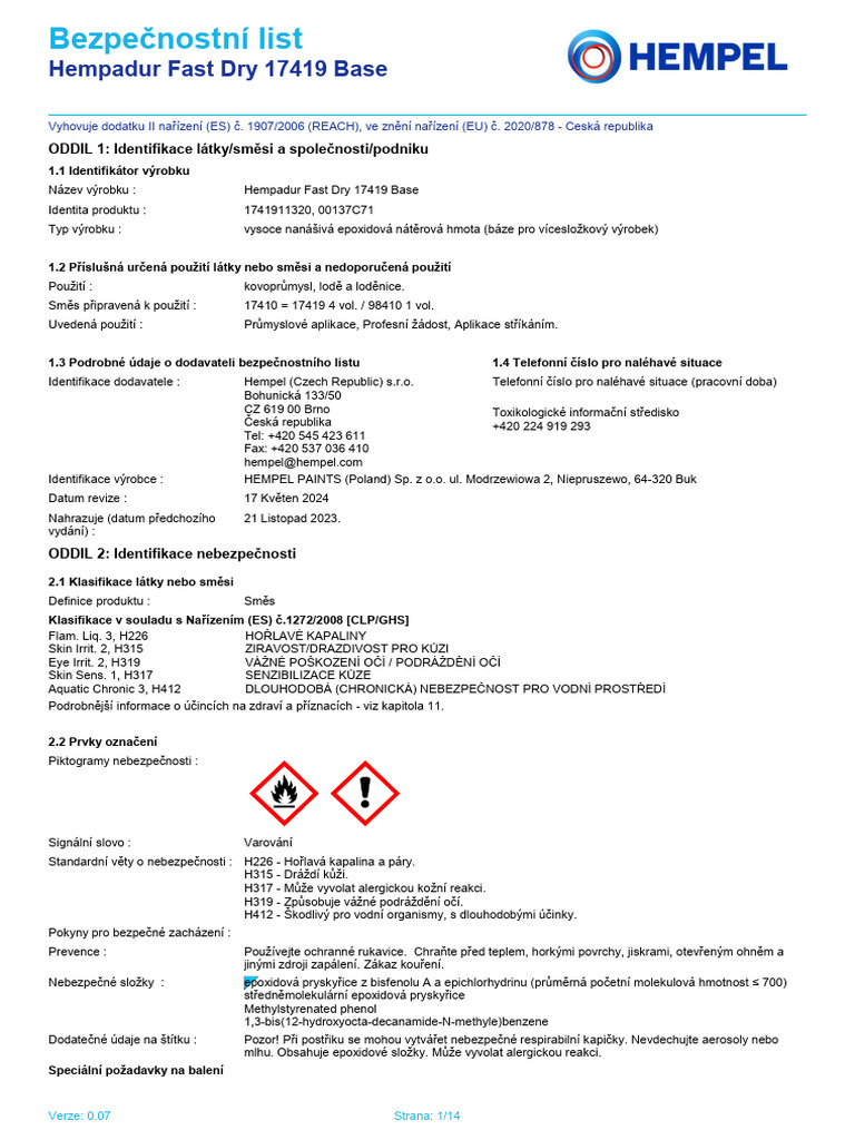 Hempadur Fast Dry 17419 | PDF