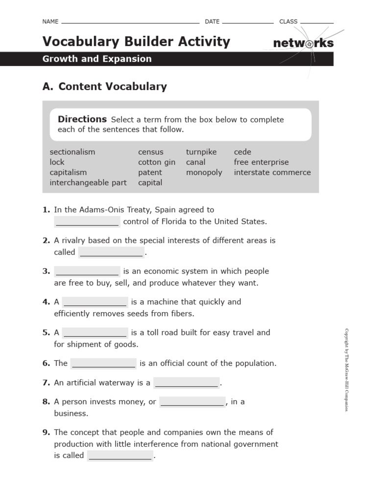 CHP 10 Vocabulary Builder | PDF | Adjective | Word