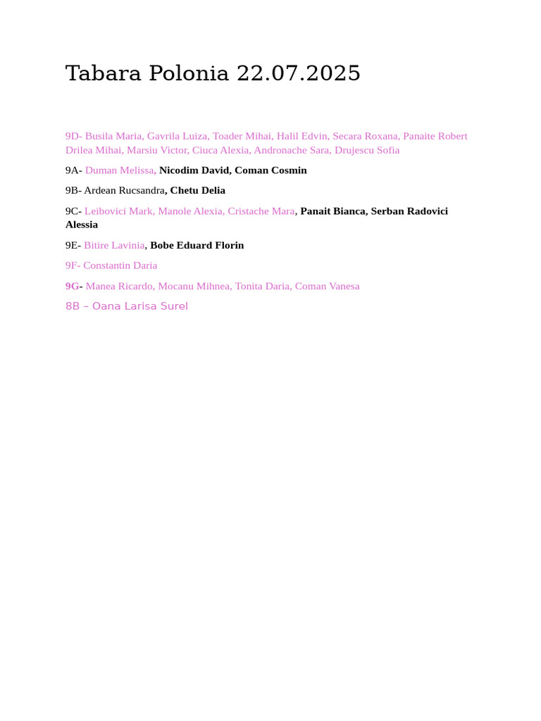 Tabara Polonia 1 | PDF