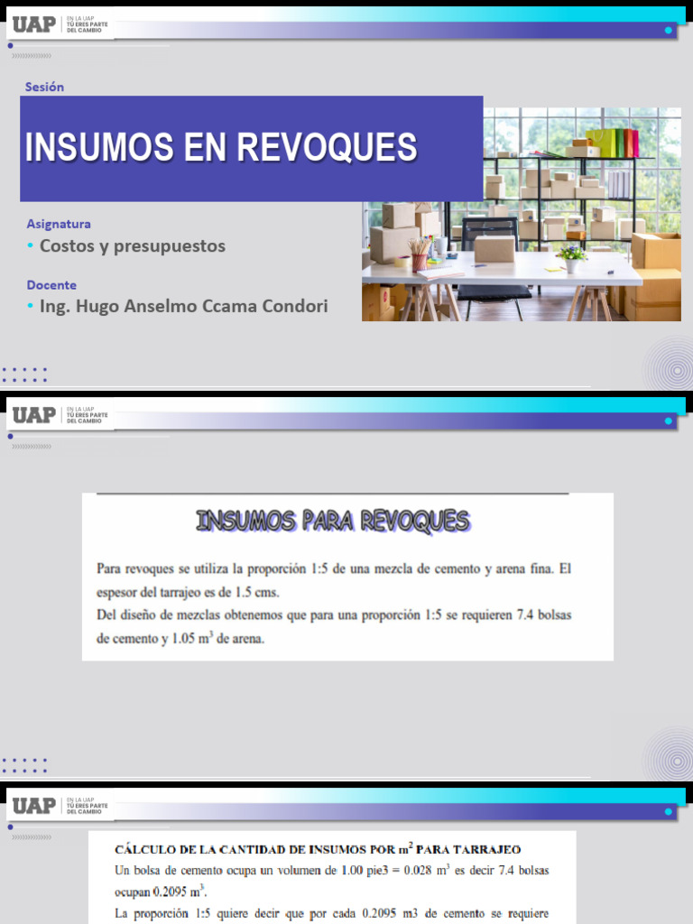 Insumos de Revoques | PDF