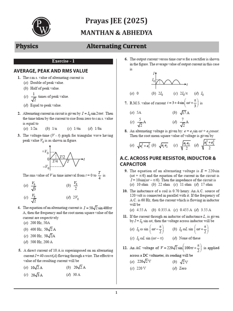 CH 22 Alternating Current | PDF | Inductor | Inductance