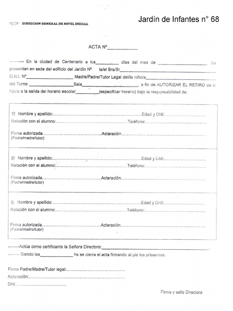 Acta de retiro | PDF