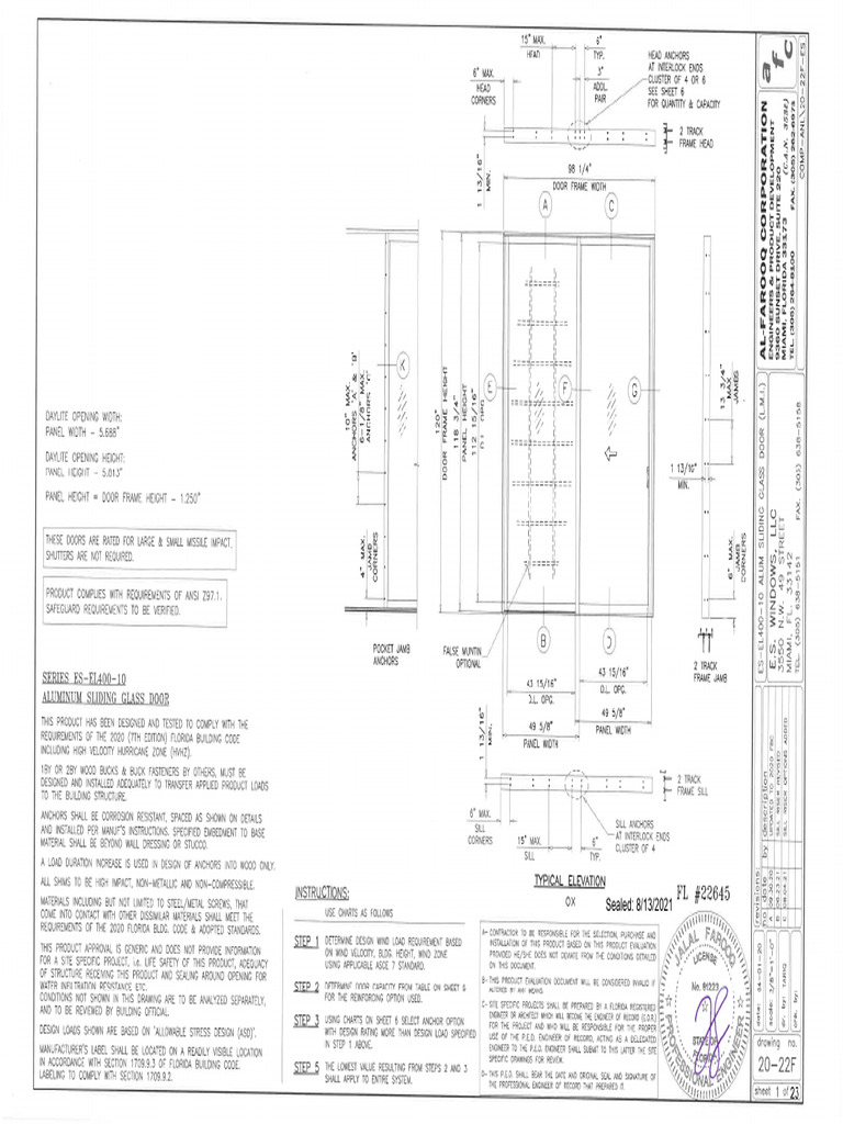 FL22645_R4_II_SS - ES-EL400-10 SGD LMI - DWG 20-22F 2020 R2 | PDF