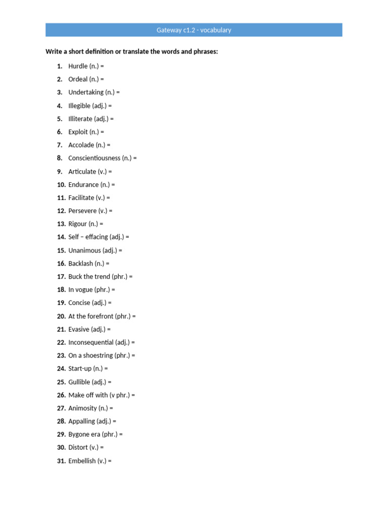 Vocabulary-C1 2 | PDF