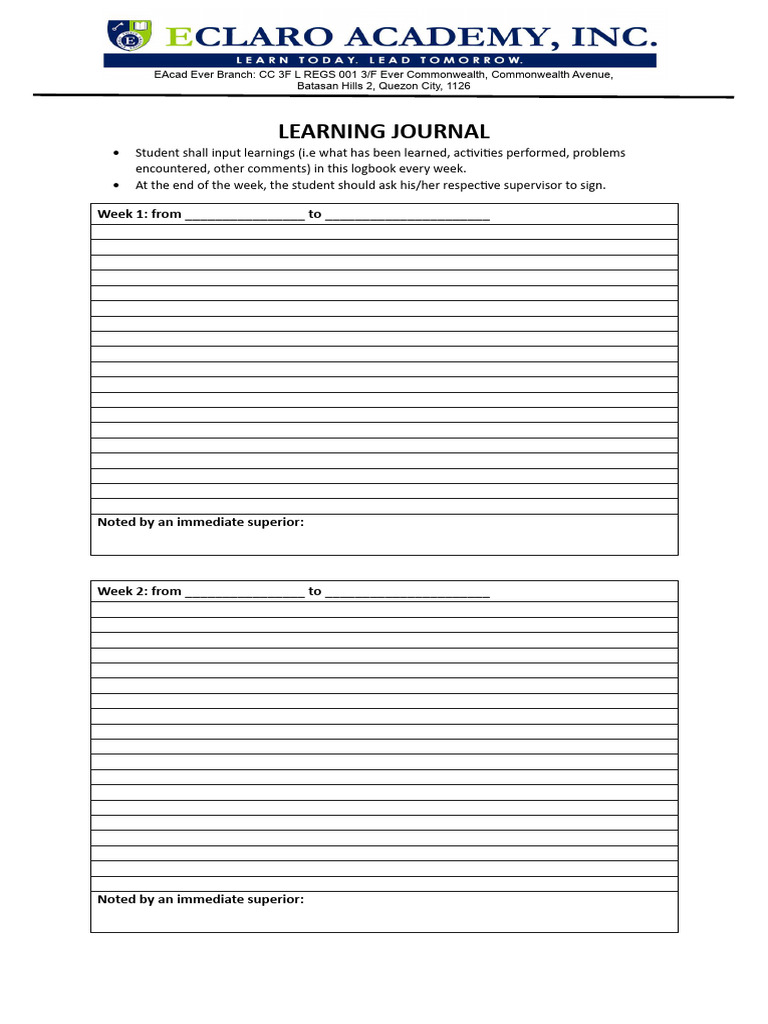LEARNING-JOURNAL-1 | PDF