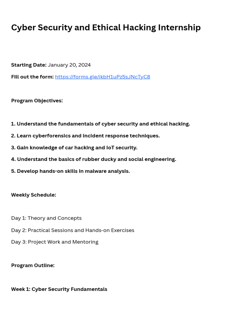 Internship Detail | PDF