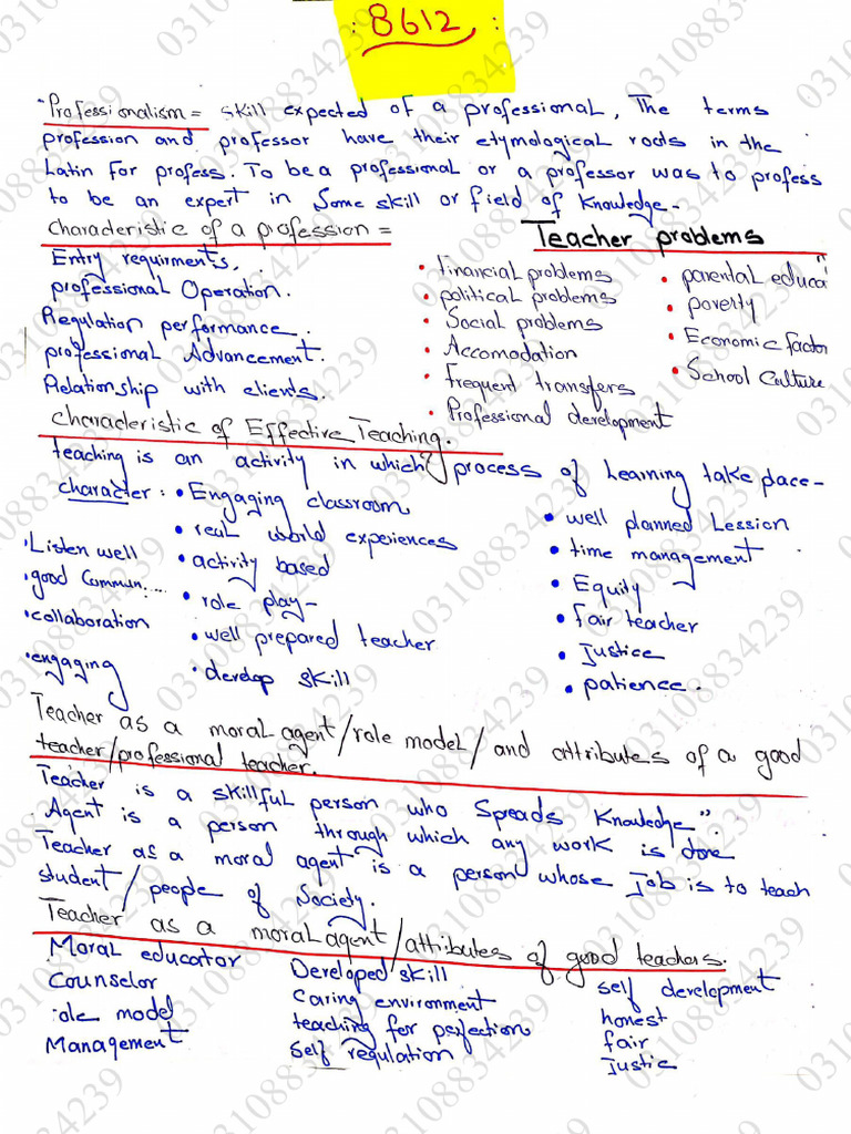 8612 One Night Study Material RANA ZUBAIR | PDF