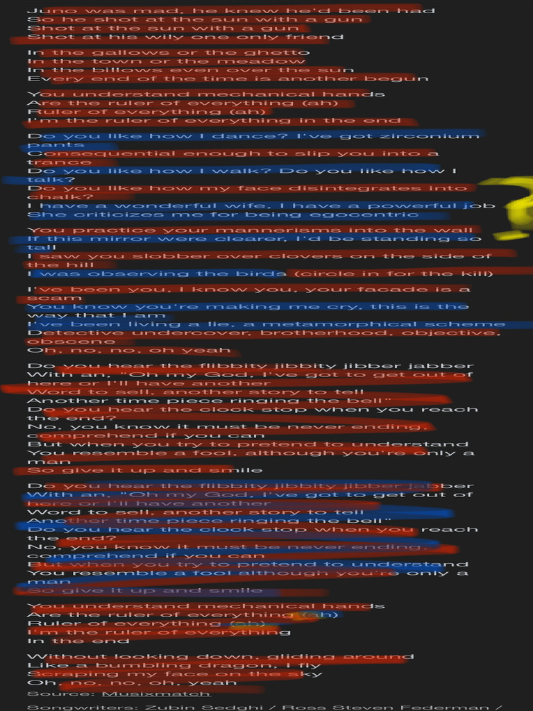 Meaning of "Ruler of Everything" Lyrics | PDF | Musicians | Rock Music ...