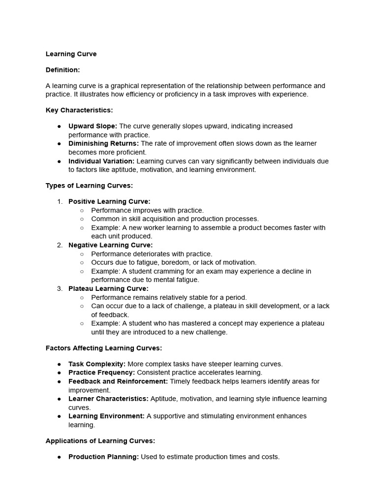 Learning Curve - Learning Curve-1 | PDF | Learning | Motivational