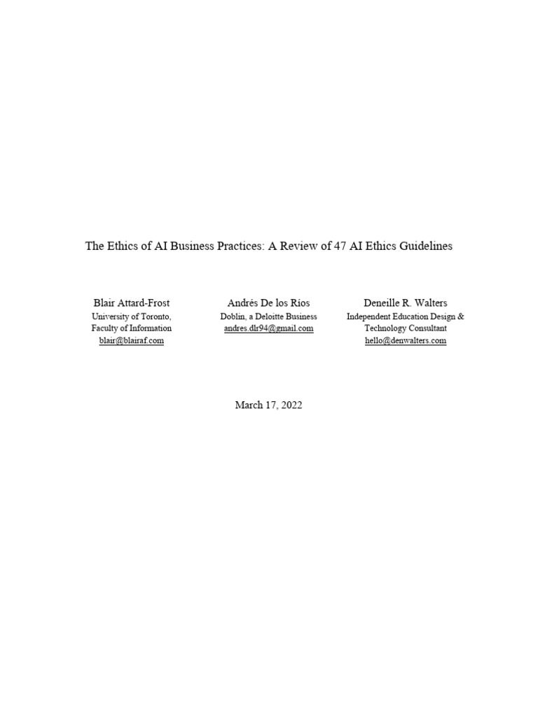 The Ethics of Ai Business | PDF | Artificial Intelligence ...