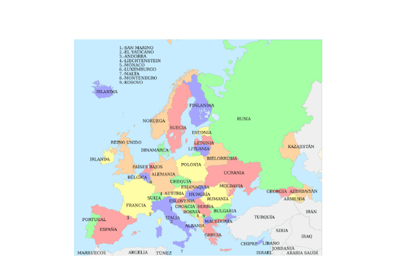 Mapa Político Europa | PDF