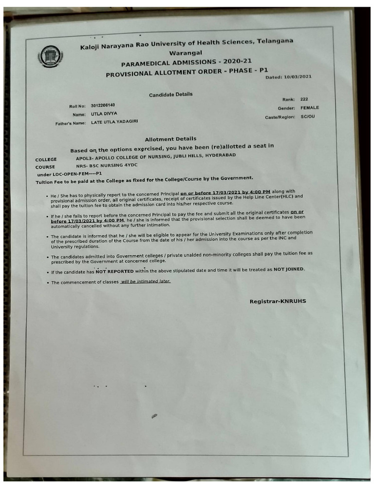 Allotment Order | PDF