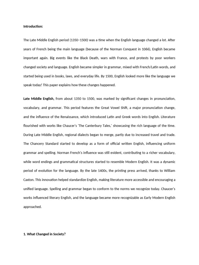Late Middle English | PDF | English Language | Languages Of Europe Late Middle English | PDF | English Language | Languages Of Europe