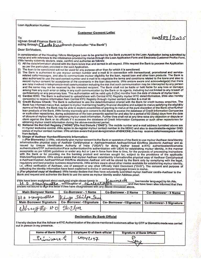 Cibil Consent Form | PDF