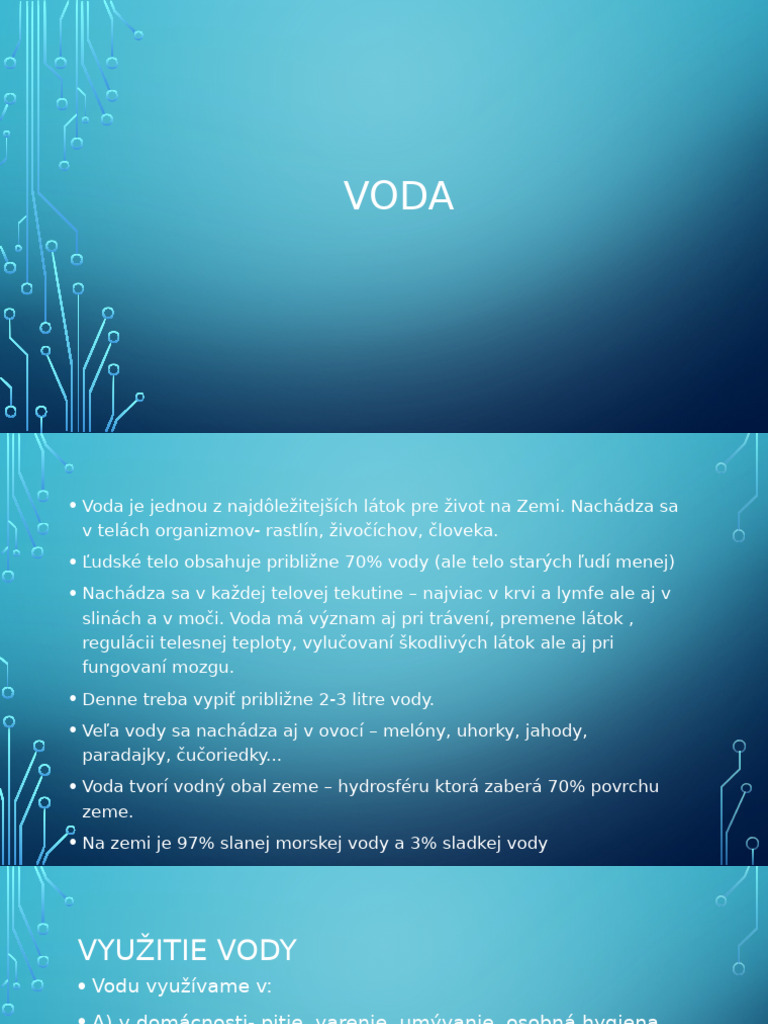 Voda - Chem Projekt | PDF