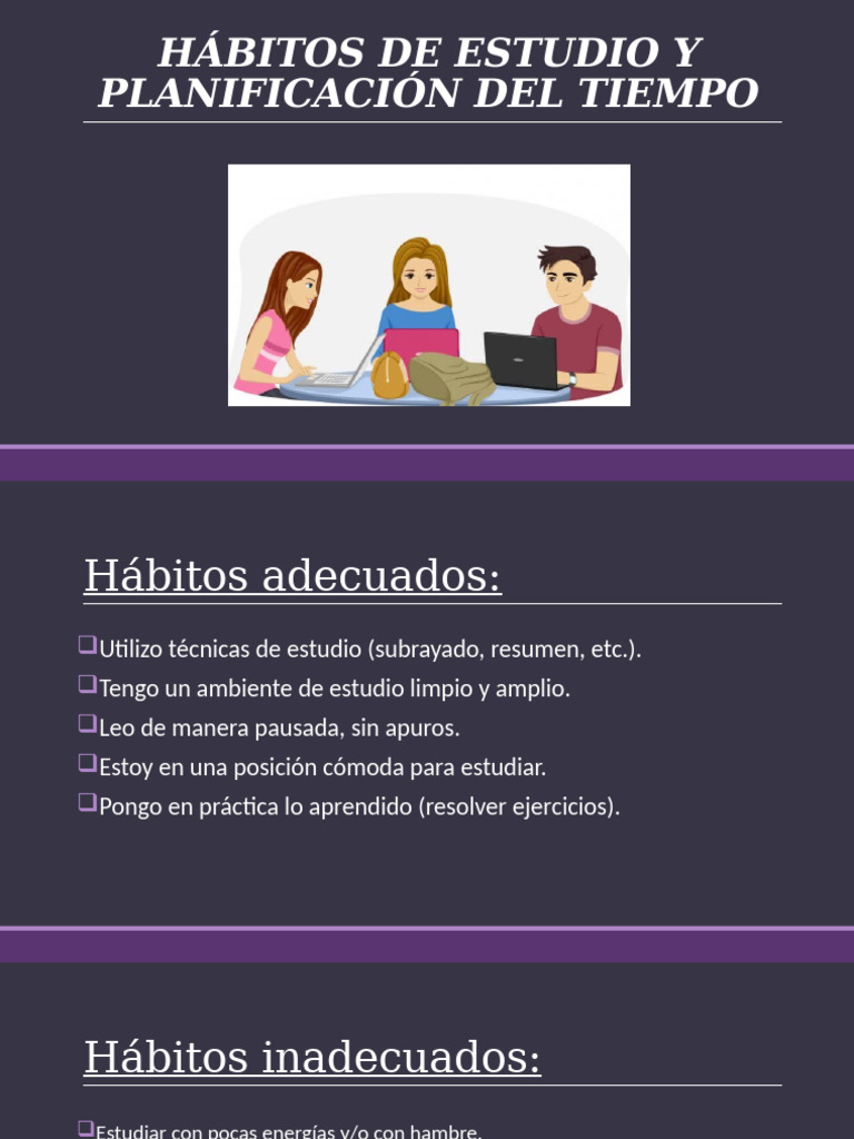Hábitos de Estudio y Planificación Del Tiempo | PDF