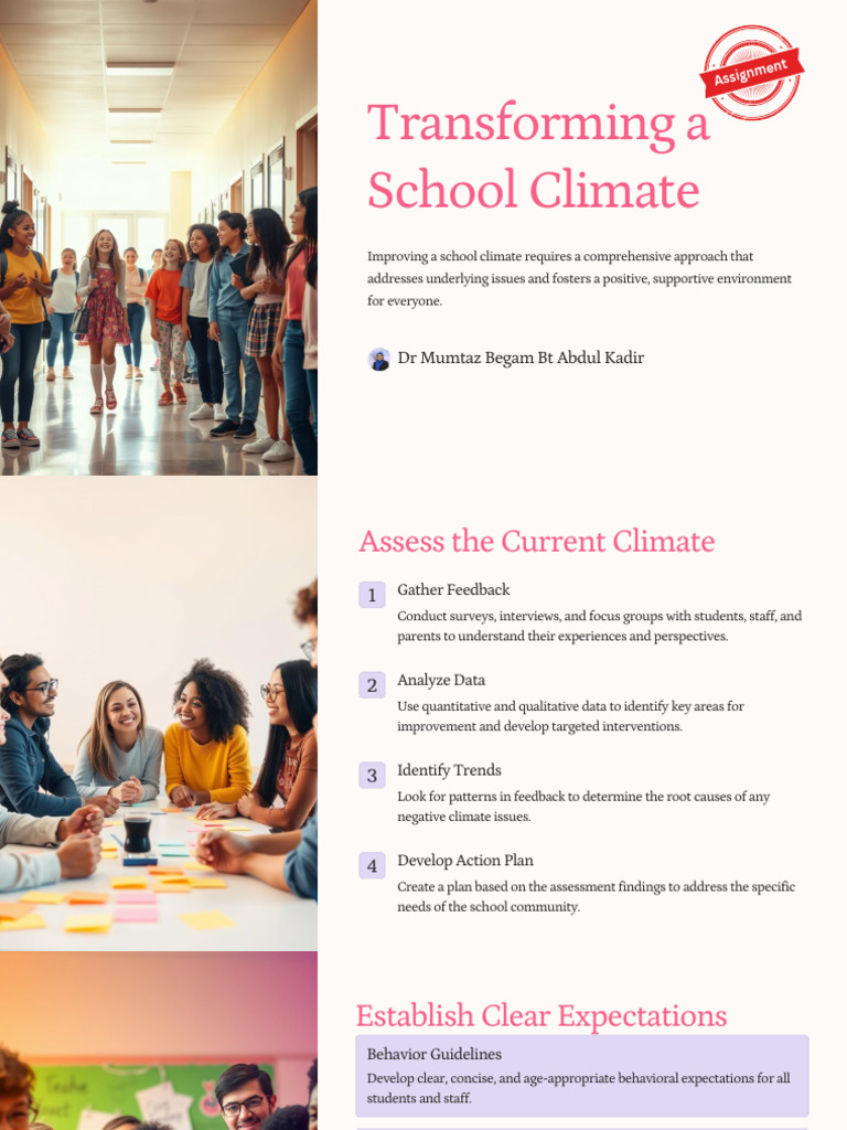 Strategies for Improving School Climate | PDF | Disciplines | Mentorship