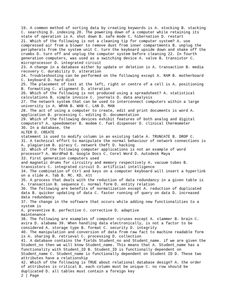 Computer Basics and Database Concepts | PDF | Databases | Data Management