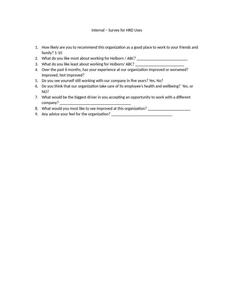 Survey Question | PDF