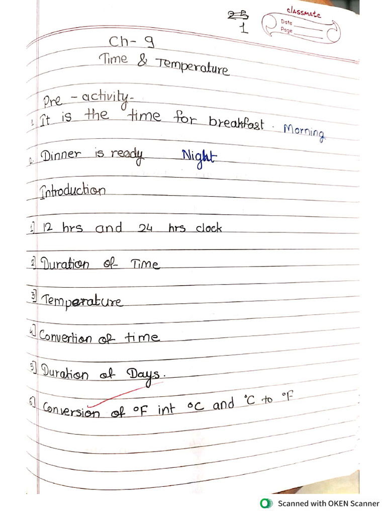 CH - No.9 Time and Temperature Notes pdf.1741259640 | PDF