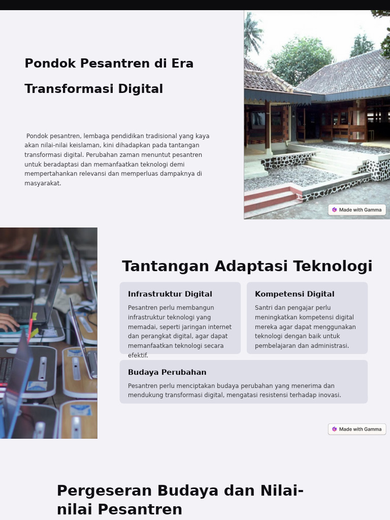 Pengantar Pondok Pesantren Di Era Transformasi Digital | PDF