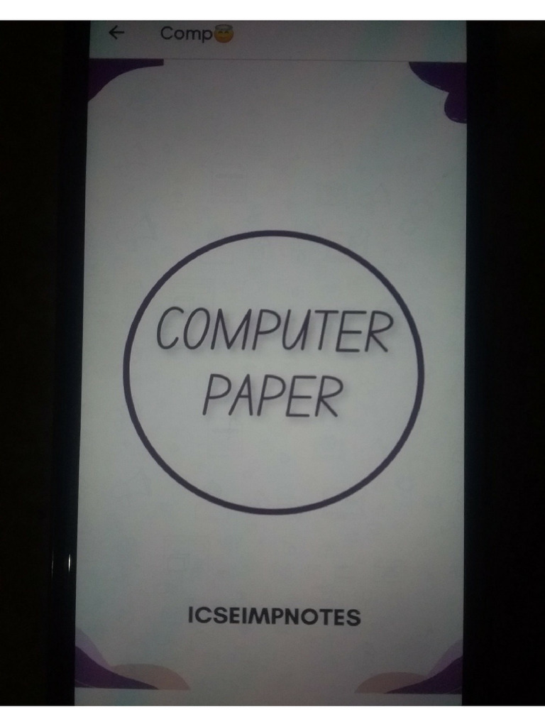 Comp Test Icseimpnotes | PDF