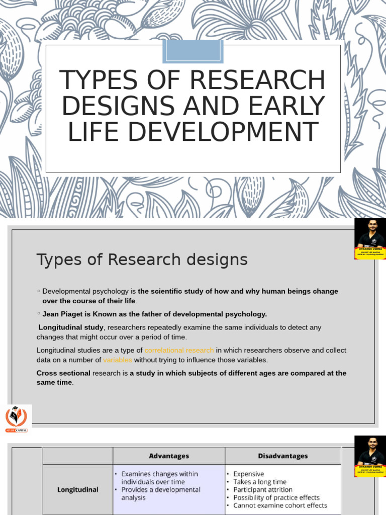 Types of Research Designs and Early Life Development | PDF | Attachment ...