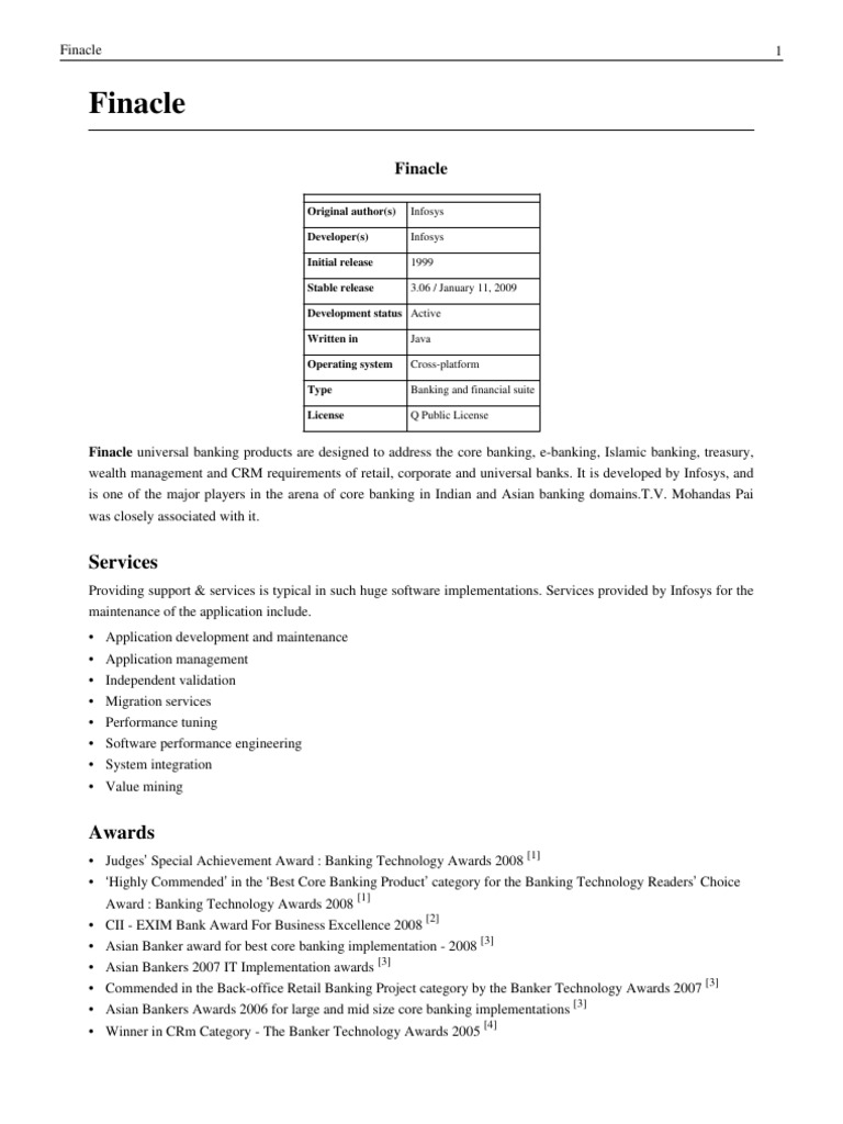 Finacle | PDF | Financial Services | Computing