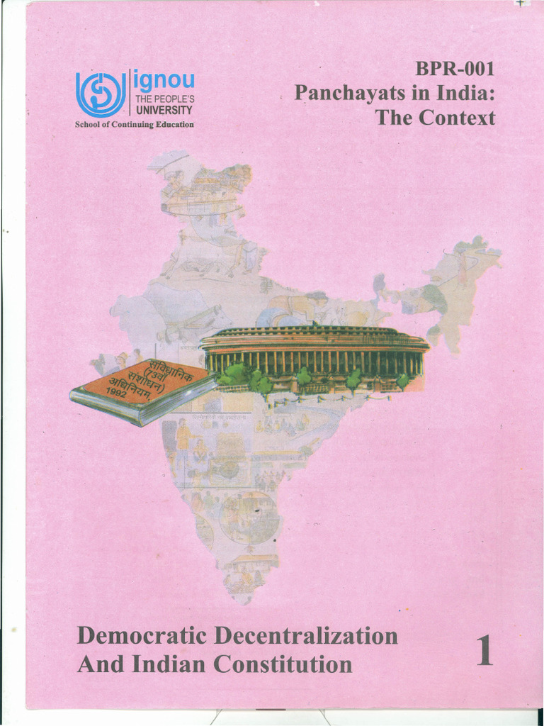 Block-1 Democratic Decentralization and Indian Constitution (1) | PDF | Decentralization | Taxes