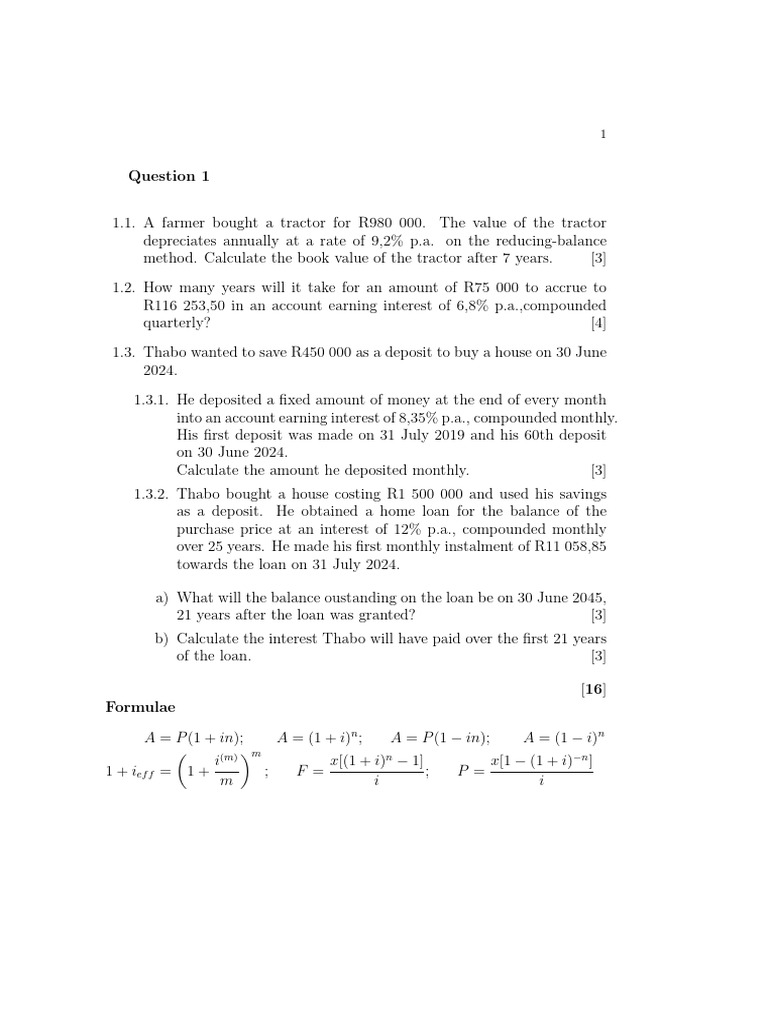 GR12 - Finance - and - Trig - Test Post | PDF | Interest ...