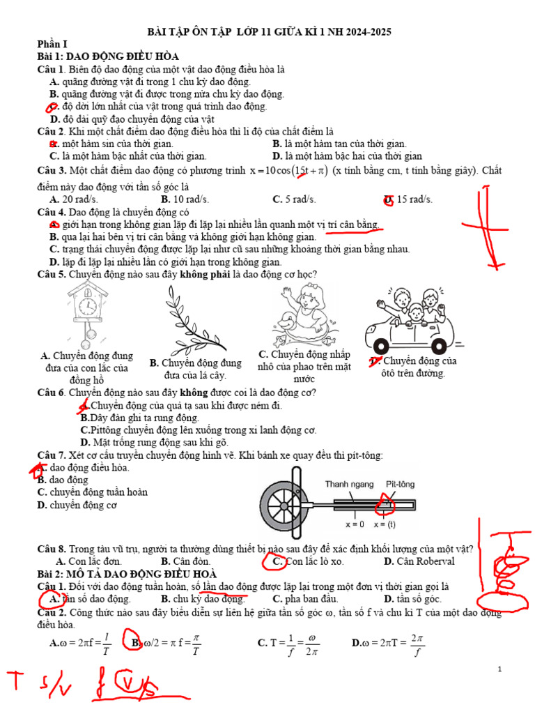 Vl 11 Ôn Tập Giữa Kì 1 24-25pdf | PDF